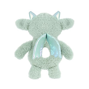 Apricot Lamb Baby Dragon Dinosaur Soft Rattle Toy, Plush Stuffed Animal for Newborn Soft Hand Grip Shaker Over 0 Months (Dragon, 6 Inches)