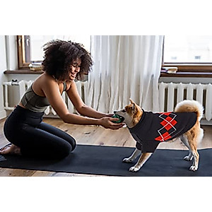 Phyxin Warm Dog Sweater Plaid Pet Knitted Turtleneck XS Puppy Sweaters for Small Dog Knitwear for Dogs Cats in Cold Winter Dog Pullover, Blue M