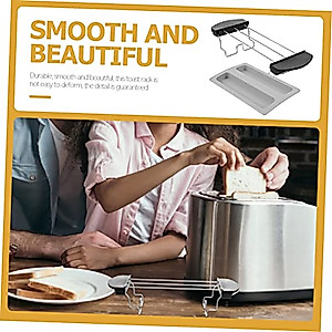 HEMOTON 1 Set Toaster Grill Silicone Baking Pans Pizza Oven Pizza Accessories Blue Toaster 2 Slice Toaster Oven Covers Bread Maker Metal Toast Rack Toast Machine Part Sandwich Rack