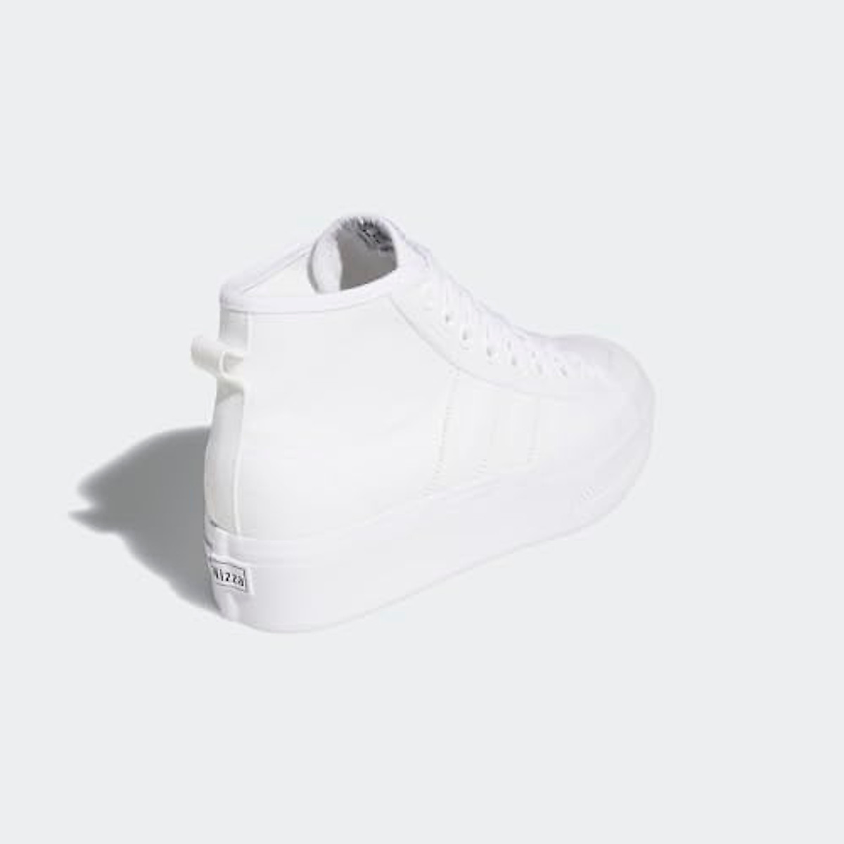 adidas Originals womens Nizza Platform Mid Sneaker, White/White/White, 8.5 US