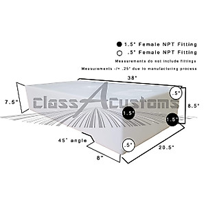 Class A Customs | Under Mount 25 Gallon RV Concession Fresh and Gray Water Holding Tank | UM-2500