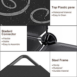 Anenz Cube Storage Organizer,12-Cube Closet Organizer with Doors Plastic Shelving Modular Cubby Shelves Shelf,14 ”x14 Black Storage Cubes Bookshelf