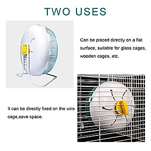 Aucks Silent Hamster Exercise Wheels 6.9 inch Stand Silent Spinner for Hamster Gerbils, Mice，Other Small Animals