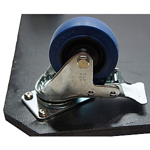 Harmony Audio Case HCWAD Dolly Road Gear Transport Plate with 3.5" Wheels & Brakes