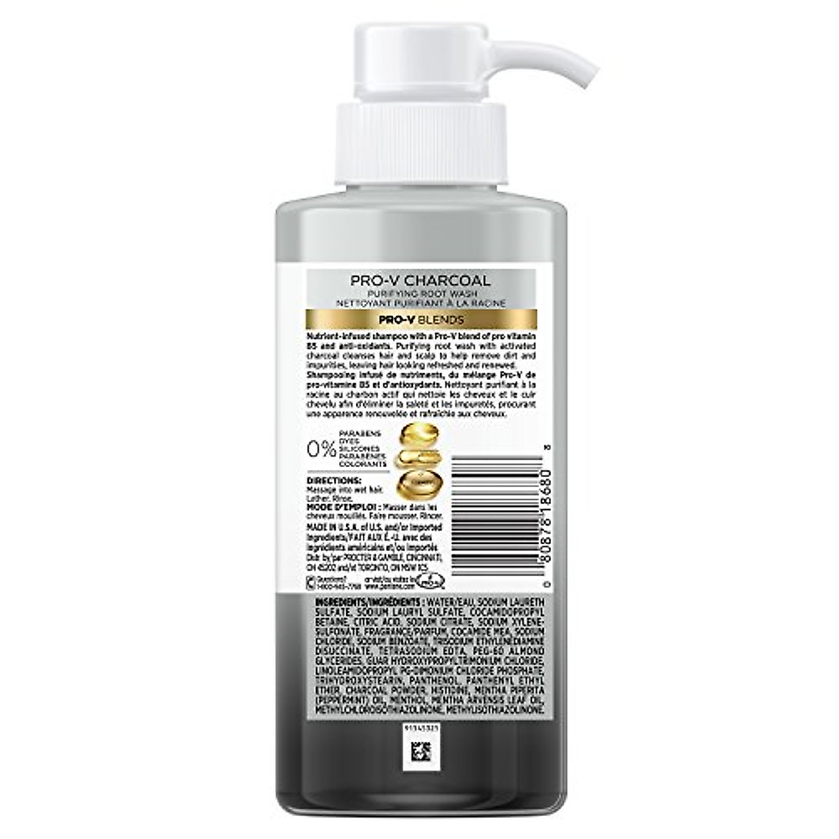 Pantene Pro-v Blends Charcoal Shampoo, 10.1 Fluid Ounce