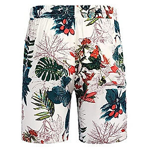 COOFANDY Men Swim Trunks 9 Inch Inseam Bathing Suit Hawaiian Beach Shorts Pocket