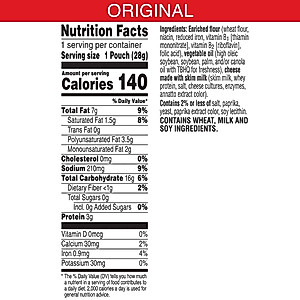 Cheez-It Cheese Crackers, Baked Snack Crackers, Lunch Snacks, Original (40 Packs)