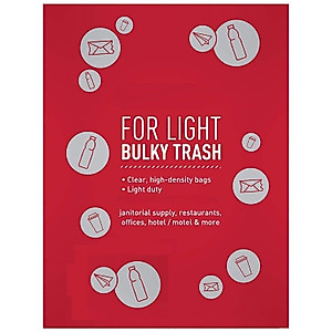 4 Gallon Trash Bags - 150 Small Mini Garbage Bags | 17" x 18" Clear Waste Basket Trash Bags | Bulk Plastic Bathroom Trash Can Liners