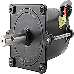 New 12 Volt Salt Spreader Motor Compatible with/Replacement For Buyer 1400601SS 1400701SS 2.5-4.5 Cubic YD Conveyor 3016309 4.606in OD, 0.748in Shaft OD, 10.669in Length