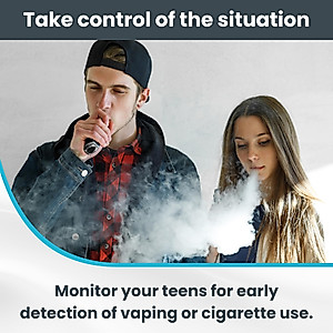 Exploro Highly Sensitive Nicotine Test - Detects Nicotine Metabolite Cotinine in Urine for up to 10 Days - Accurate Results in 5 Minutes - 10 Strips with Cut-Off Level of 200 ng/ml