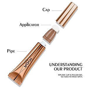 KYDA Highlighter Beauty Wand, Face Illuminator with Cushion Applicator, Natural Glossy Finish, Silky Smooth Cream, Face Highlighter Bronzer Makeup, Lightweight Blendable, by Ownest Beauty-Sun Glow