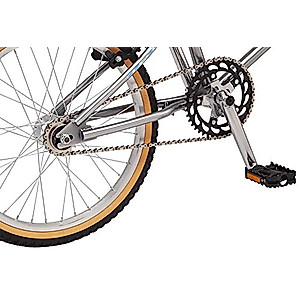 ﻿Schwinn Sting Pro Retro BMX for Youth/Adult, Throwback 1989 Design, Single-Speed Drivetrain, Hi-Ten Steel Frame, Aluminum Rims, Tubular Crankset, 20-Inch Wheels, Grey