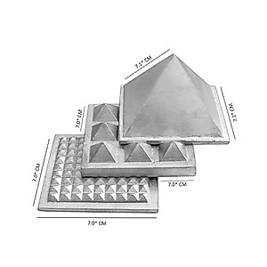 TREEMAISON Aluminium Multi Layer Pyramid | Three Layer Pyramid | 3inch | Pyramid Remedy | Energy Balancing | Maha-Vastu Remedy | Multi Layer Pyramid | Positive Energy | Zone Balancing |