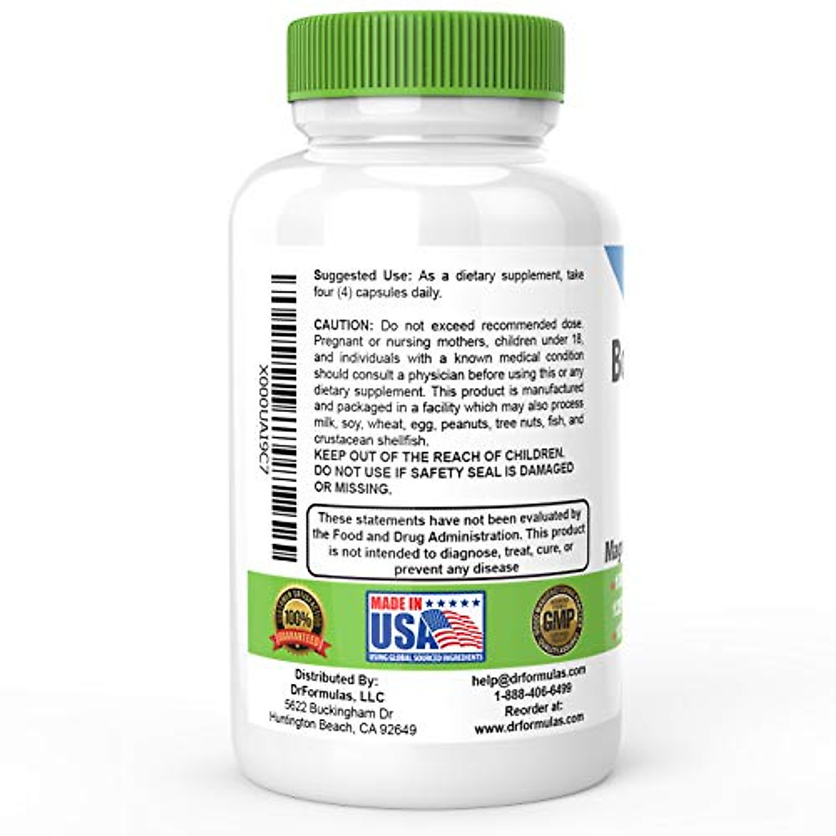 DrFormulas Bone Support 100% DV 1000mg Calcium Supplement Carbonate, Citrate, Gluconate, (not d-glucarate) Chloride with Vitamin D, Magnesium and Boron - 30 Day Supply