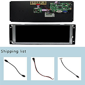 VSDISPLAY 14.9Inch 1280x390 LCD Display Screen with Shell and 12V 2A Power Adapter US Plug with 5.5x2.1mm/3.5x1.35 mm Port