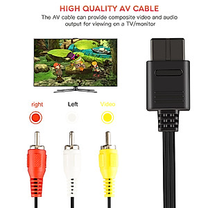 Xahpower AC Power Supply for Gamecube, AC Power Adapter Cord and AV Cable for Nintendo Gamecube Console NGC