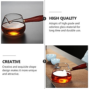 Tofficu 350ML Borosilicate Glass Turkish Coffee Pot Stovetop Tea Maker with Handle Heat Resistant Milk Warmer Hot Chocolate or Butter Melting Pot for Home