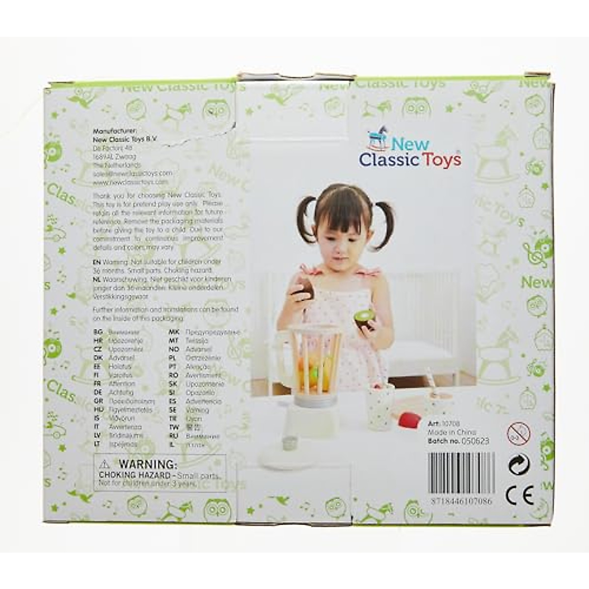 New Classic Toys Wooden Smoothie Set - Pretend Play Toy for Kids Cooking Simulation Educational Toys and Color Perception Toy for Preschool Age Toddlers Boys Girls