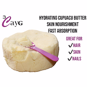 3CayG Natural Cupuacu Butter Pure and Unrefined 8oz Body Butter