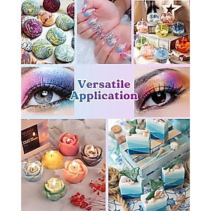 LET'S RESIN 36 Colors Mica Powder, Mica Pigment Powder for Epoxy Resin/UV Resin, Natural Colorant Dye for Soap/Candle Making, Lip Gloss,Nail Polish, Slime and Bath Bomb