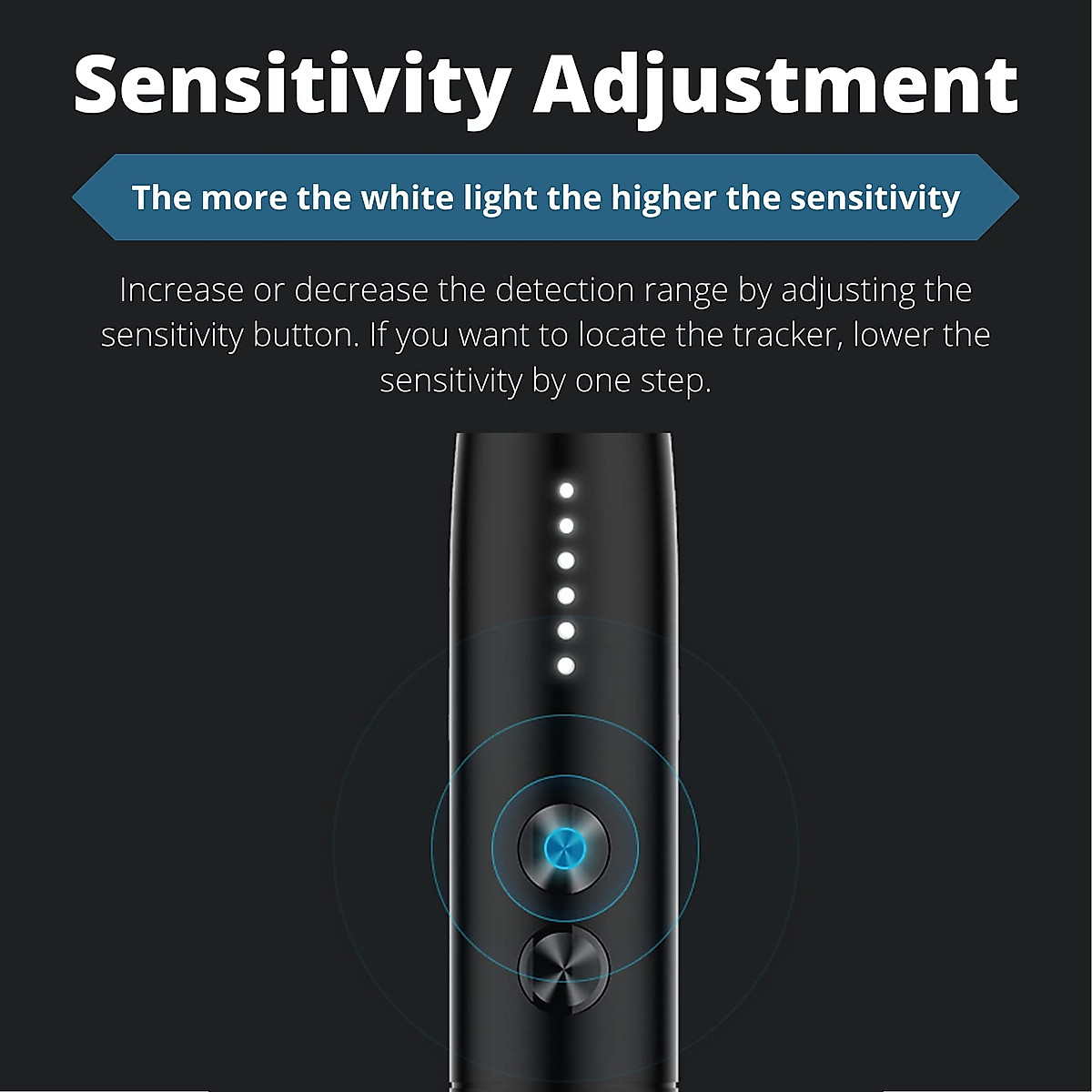 MADELONE Anti Spy Detector - for Wireless Audio Bug Camera, Bug Detector, Privacy Protector, 5 Levels Sensitivity, Portable Pen Shape for Home Office Travel