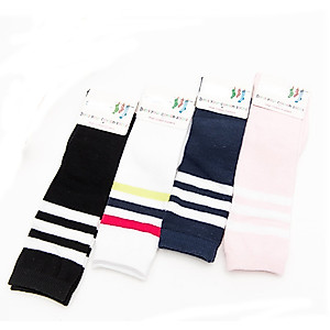 FZBNSRKO 1 Pair Toddlers Children Kids Girls Boys Cotton Bootie Knee High Long Soccer Socks Team Socks for Kids 2-3 Years Old(Black)