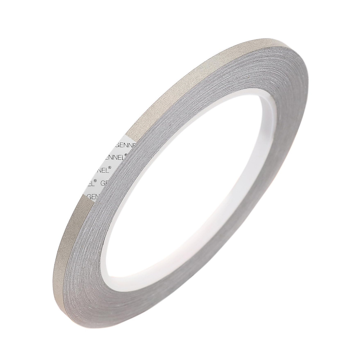 GENNEL 5mm x 20M (0.2in x 65ft) Conductive Cloth Fabric Adhesive Tape, Faraday Tape for EMI Shielding, Interference Signal Blocking, Laptop Mobilephone LCD Repair, Cable Wire Harness Wrapping