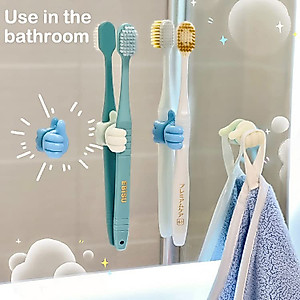 24 Packs Creative Silicone Thumb Wall Hook, New Multi-Functional Creative AdhesiveThumb Cable Clip Key Hook Wall Hook for Data Cable Headset KeyHook, Home Office Wall Storage