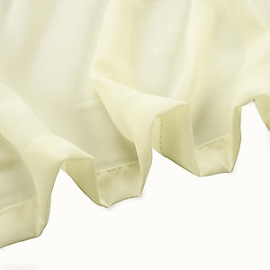 cololeaf Indoor Outdoor Sheer Curtain for Patio| Porch| Gazebo| Pergola | Cabana | Dock| Beach Home| Backyard| Country| Garden| Wedding - Pinch Pleat - Ivory 52" W x 96" L (1 Panel)