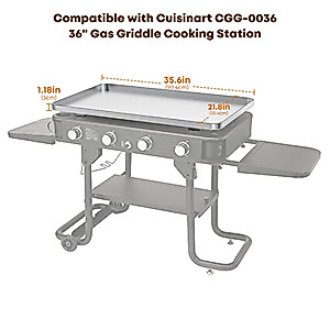 Stanbroil Stainless Steel Griddle Flat Top Gas Grill Griddle for Cuisinart CGG-0036 36" 4-Burner Propane Gas Griddle, Dual Grease Management System - 36-Inch
