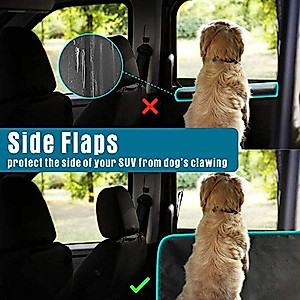 Veckle Cargo Liner, SUV Cargo Cover for Dogs with Side Flaps Hammock Water Resistant Nonslip Dog Seat Cover Cargo Area Protector Scratchproof for SUVs Sedans Vans