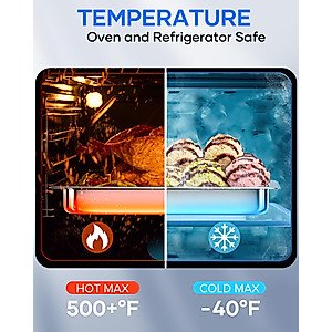 WantJoin 1/3 Size Hotel Pans with lids,10 Pack 6" Inch Deep Commercial Steam Table Pans Third Size with lids,Stainless Steel Steam Pan Restaurant Anti Clogging Steamer for Party,Restaurant,Hotel