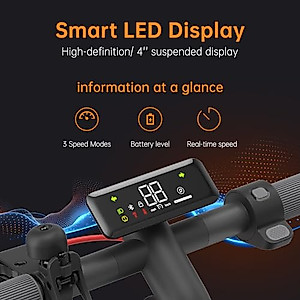 NAVEE Electric Scooter V40, 20 MPH Speed &25 Miles Range, 10" Pneumatic Tires, 700W Max Power, E-ABS and Rear Disk Brake, IP55 Waterproof, Foldable Electric Scooter for Adults, Teenager