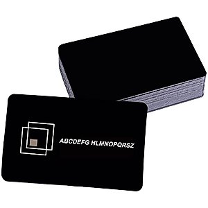 MS WGO 100pcs Laser Engraved Metal Business Cards Blanks 3.4x2.1in Thicknes (0.45mm)