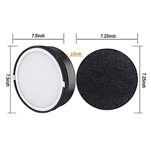 WuYan 2set Air Purifier Replacement Filter for Levoit LV-H132, Activated Carb Filters Removes Odors