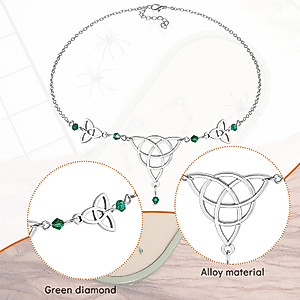 Boho Head Chain Elf Ear Cuffs Elf Fairy Earrings Jewelry Crystal Hair Chain Renaissance Headpiece Irish Headpieces Elven Ear Cuffs Clip on Filigree Earrings for Women Halloween Cosplay Costume