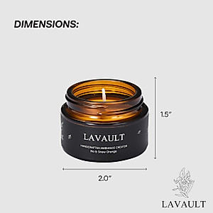 Lavault Jar Candles Set of 3 - Aromatherapy Candle Set for Supports Stress, Better Sleep, and Improve Mood - 100% Natural Soy Wax with Essential Oils - Snow Orange