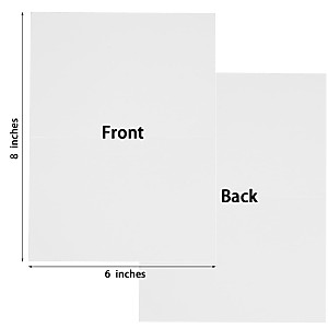 50 Pack Blank Cards Folded Cardstock Thank You Blank Greeting Cards for Invitations, Wedding, Greeting Cards, All Occasion DIY, 4x6 Folded Cards White