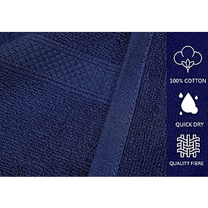 ZUPERIA Classic Bath Towels - 6 Pack - 27" x 54" - Ultra Soft 100% Cotton Large Bathroom Towels, Highly Absorbent Towel for Bathroom, Ideal for Pool, Home, Gym, Spa, Hotel (Assorted)