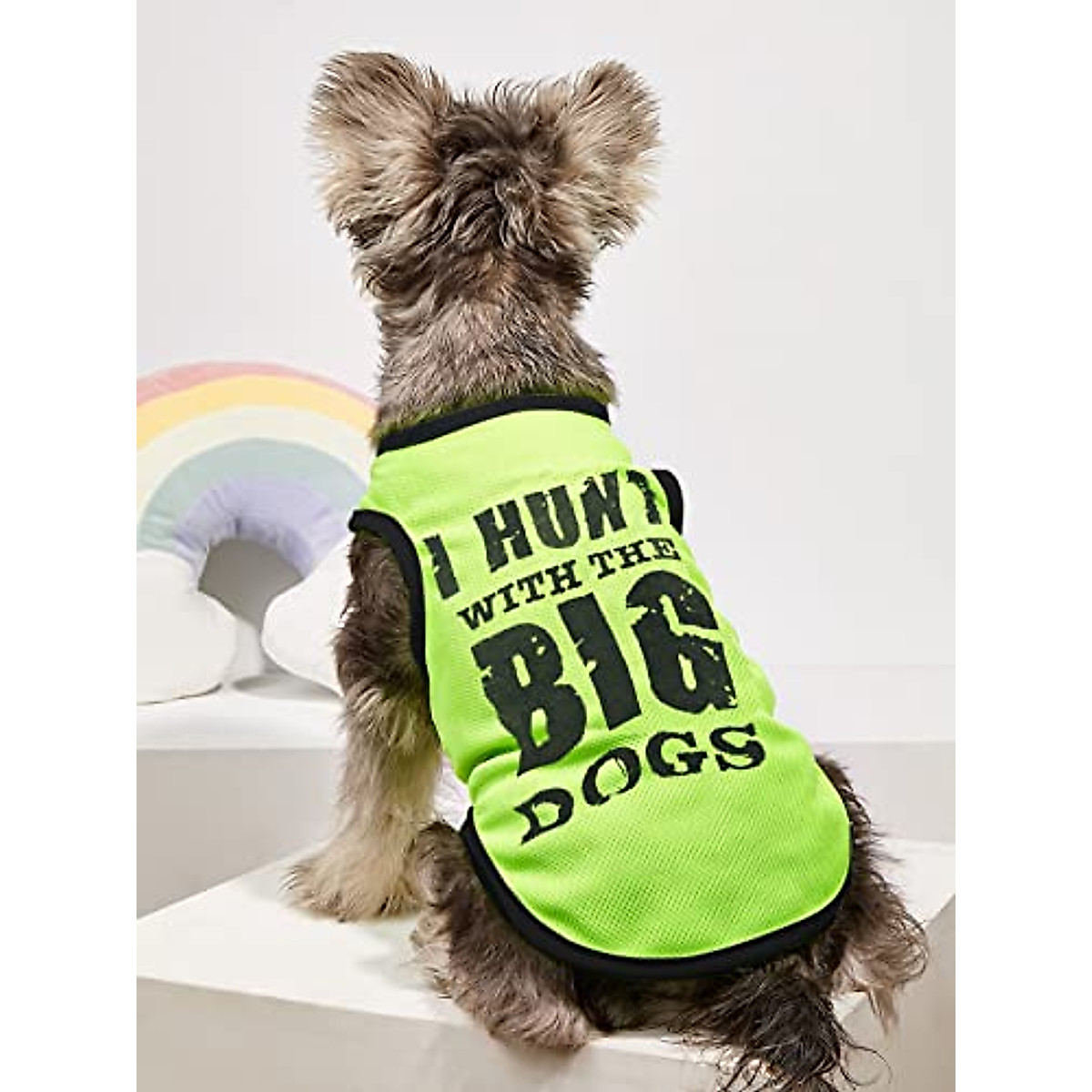 6 Pieces Small Puppy Shirts for Boy Dog Clothes Pet Dogs T Shirt Chihuahua Clothes Cat Shirts Pet Boys Tshirts for Small Dogs Boy T-Shirt Cat Vest Apparel