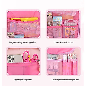 Rcuyyl Cute Bunny Backpack,Kawaii Backpack for School Girls Large Capacity Waterproof Bookbag Casual Bookbag Outdoor Daypack