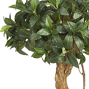 Nearly Natural 4ft. Sweet Bay Double Ball Topiary Silk Tree