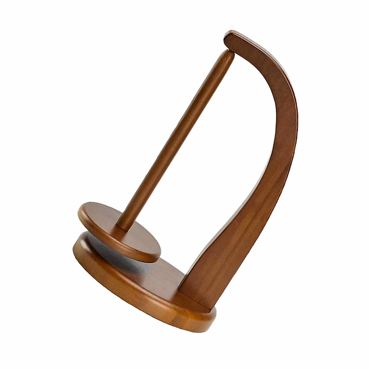 TOPPERFUN Wooden Yarn Spool Tool Wood Thread Rack Thread Spool Organizing Rack Yarn Holder for Crocheting Rotating Wooden Spool Stand Sewing Thread Stand Magnet Taper Thread To Weave, Light Brown