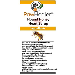 PawHealer Hound Honey®: Heart Syrup Herbal Remedy for Dog's Cough - 5 fl oz - Suppressant - Herbal Remedy - Gagging & Wheezing Due to Heart Condition
