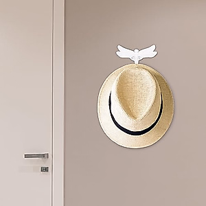 Cabilock 3 Sets Dragonfly Hook Cartoon Wall Hook Coat Hanger Animal Wall Hooks Dragon Fly Coat Hook Decorative Coat Hook Outdoor Decor Key Hanging Hook Hang Towel Clothes Wrought Iron White