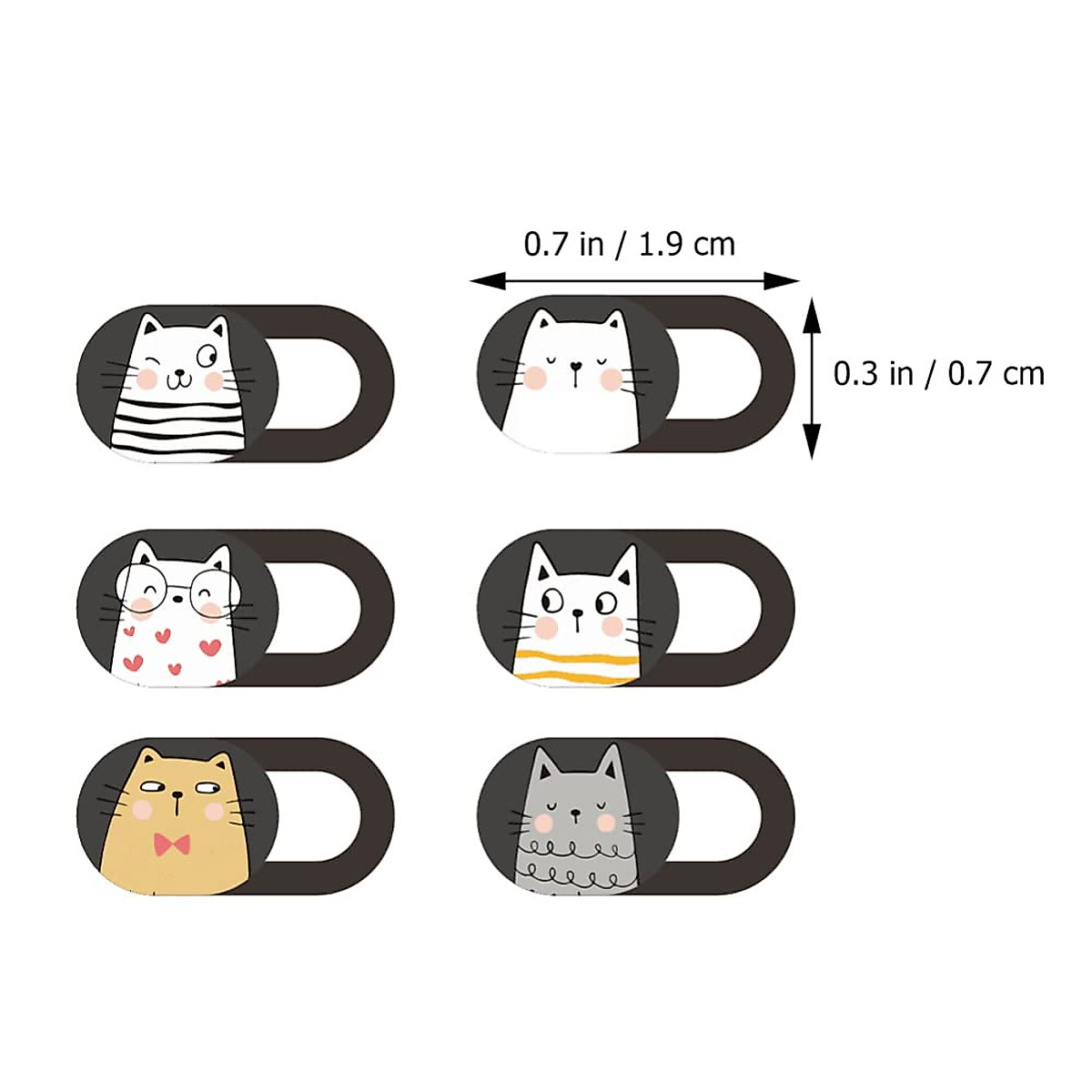 SOLUSTRE 6pcs Cover for Computer Abs Peeping Slider Slideshow