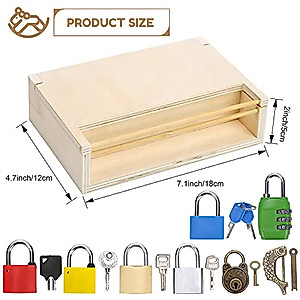 Woodtoe 8 PCS Montessori Lock and Key Toy Set for Toddlers, Wooden Montessori Materials, Homeschool Preschool Keys and Locks Learning, Educational Birthday Toys for 3+ Year Old Kids Boys Girls