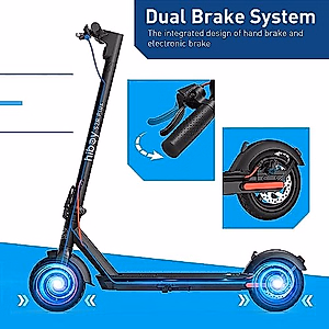 Hiboy S2R Plus Electric Scooter, Upgraded Detachable Battery, 9" Pneumatic Tires, 350W Motor - Max 22 Miles & 19 MPH Portable Folding Commuter E-Scooter for Adults - Dual Brakes with Split Wheels
