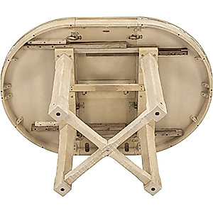 5-Piece Extendable Dining Table Set with Upholstered Chairs and Armrests, Two-Size Round to Oval Butterfly Leaf Wood Table, Natural Wood