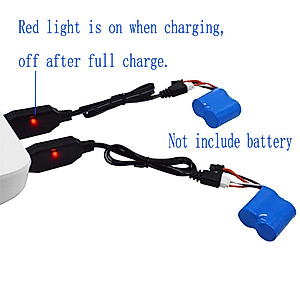 Blomiky 2 Pack H102 7.4V 1.3A USB Charger Cable with XH-3P Connector Plug for RC Truck 7.4V 2S Lipo Battery and H120 H100 H101 H103 H110 H112 H108 RC Boat and Trucks Quadcopter H106 USB 2